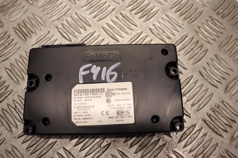 FORD FIESTA MK7 ST180 BLUETOOTH MODULE D1BT-14D212-LA 2013-2017 FY16 ...
