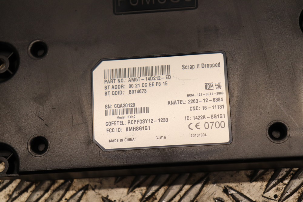 FORD FIESTA MK7 ST180 BLUETOOTH MODULE AM5T-14D212-ED 2013-2017 AY63 ...