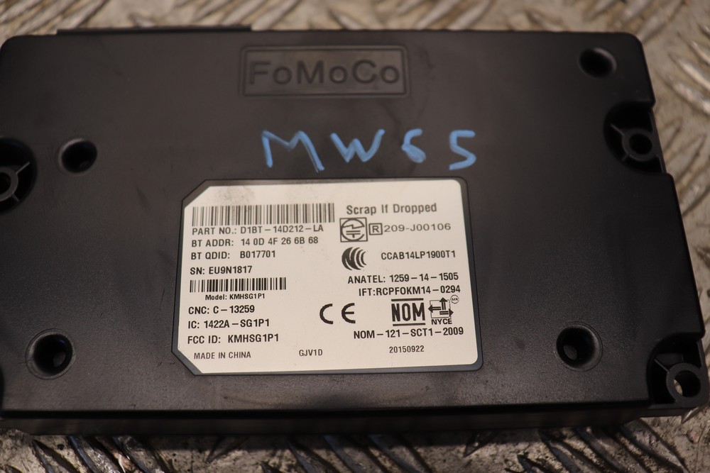 FORD FIESTA MK7 BLUETOOTH MODULE D1BT-14D212-LA 2013-2017 MW65 – Gala ...