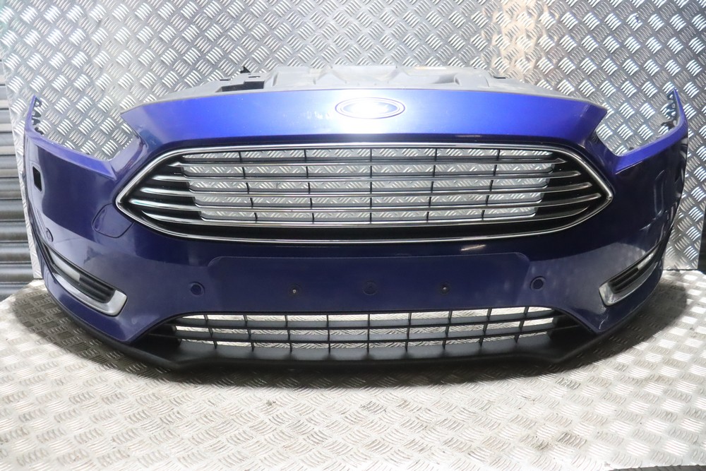 FORD FOCUS MK3 FRONT BUMPER COMPLETE DEEP IMPACT BLUE (SEE PHOTOS) 15 ...