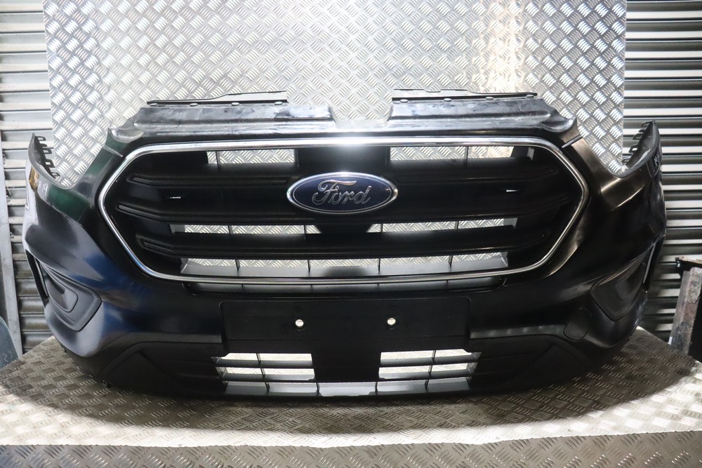 FORD TRANSIT CUSTOM MK8 FRONT BUMPER COMPLETE IN SHADOW BLACK 2018-2022 ...