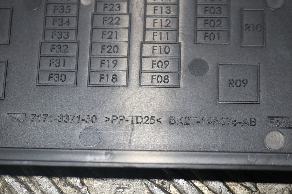 FORD TRANSIT CUSTOM MK8 ENGINE BAY FUSE BOX COVER BK2T-14A075-AB 2018 ...