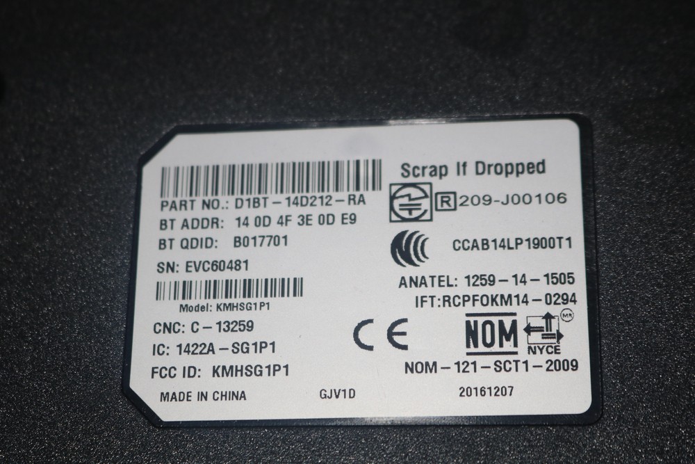 FORD KA + PLUS MK3 BLUETOOTH MODULE D1BT-14D212-RA 2017-2021 SN17 ...