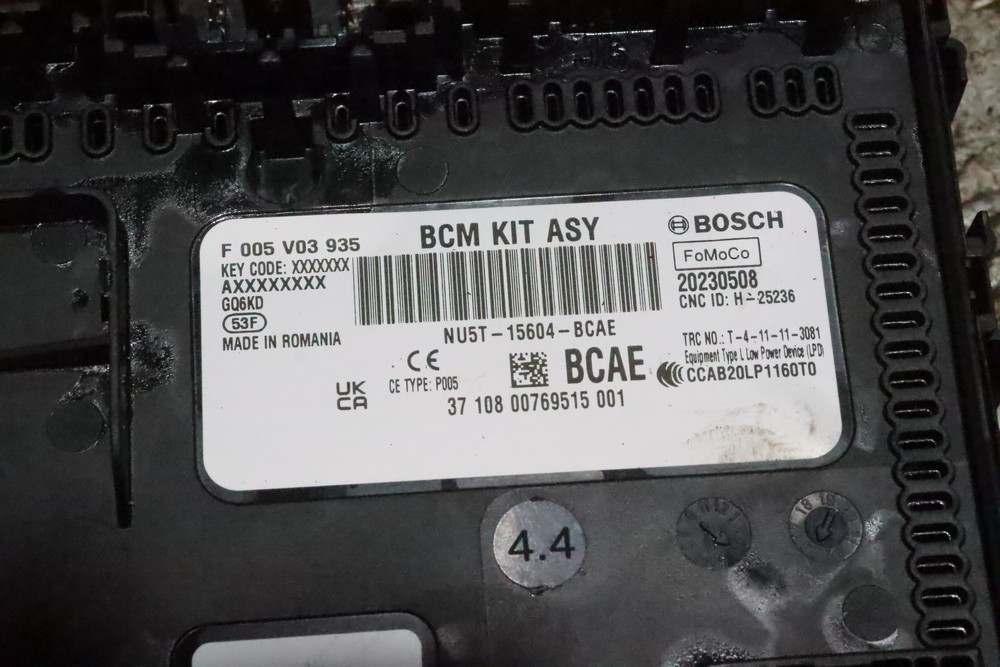 FORD FIESTA MK8 BCM BODY CONTROL MODULE NU5T-15604-BC 2022-2024 LD23 ...